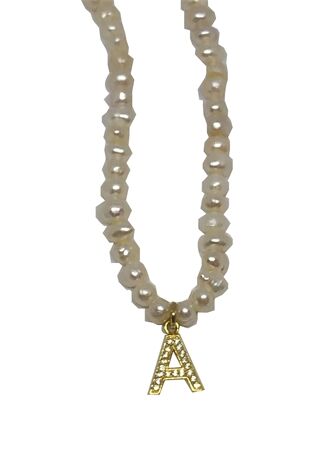 Linya Jewellery Kadın Mono Kum İncili Harf Detaylı Kolye Altın Rengi EU Linya Jewellery Kadın Mono Kum İncili Harf Detaylı Kolye Altın Rengi EU