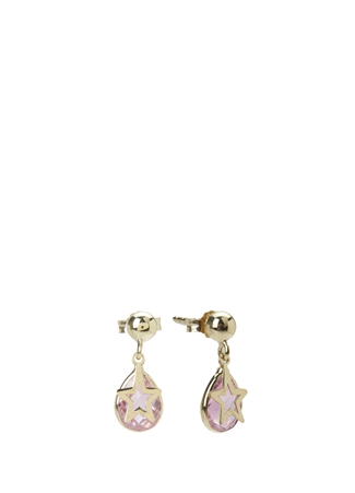 Collection-Alper Tunçoku Kadın Proud Tear Drops Pembe Yıldız Detaylı Altın Rengi Küpe EU Collection-Alper Tunçoku Kadın Proud Tear Drops Pembe Yıldız Detaylı Altın Rengi Küpe EU