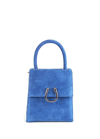 Mare Atelier Kadın Microdem Mavi Deri Omuz Çantası EU