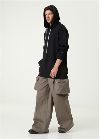 Rick Owens Erkek Kahverengi Beli Kordonlu Bol Paça Pantolon 48 IT