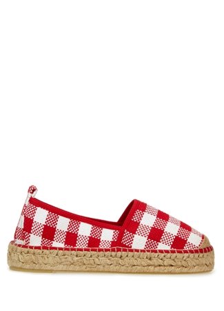 Beymen Club Kadın Kırmızı Beyaz Kare Desenli Espadril 36 Beymen Club Kadın Kırmızı Beyaz Kare Desenli Espadril 36