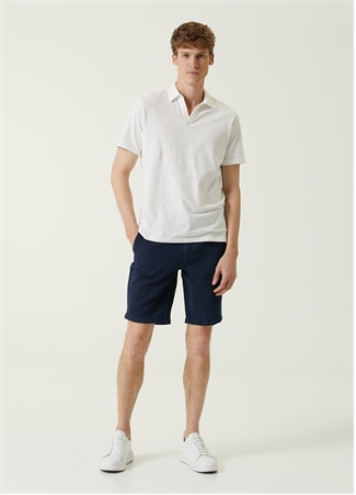 Beymen Collection Erkek Lacivert Normal Bel Keten Bermuda 46 IT Beymen Collection Erkek Lacivert Normal Bel Keten Bermuda 46 IT