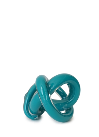 Usta Design Sailor Turkuaz Düğüm Formlu Cam Obje Mavi