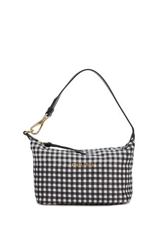 Miu Kadın Siyah Beyaz Kareli Çanta EU