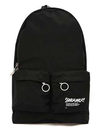 Off-White Erkek Siyah Yazı Baskılı Sırt Çantası EU