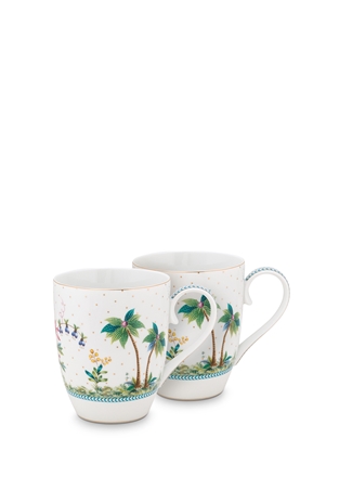 Pip Studio Jolie Beyaz Desenli 2li Porselen Mug Seti Pip Studio Jolie Beyaz Desenli 2li Porselen Mug Seti