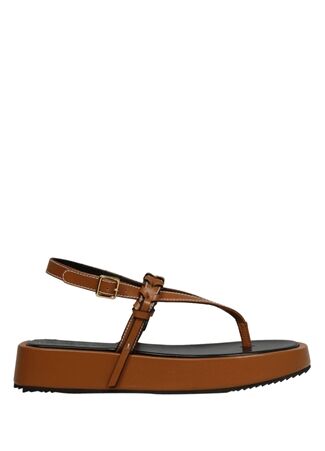 Jw Anderson Kadın Taba Örgü Bantlı Deri Sandalet Turuncu 39 EU