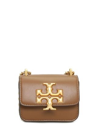 Tory Burch Kadın Eleanor Mini Kahverengi Deri Omuz Çantası EU