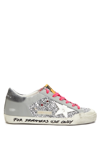Golden Goose Kadın Gri Payet Garnili Eskitme Dokulu Sneaker 35 Eu