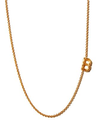 Fidelle Kadın Sideways Alphabet B Formlu Altın Rengi Kolye L EU