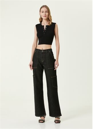 Academia Kadın JEAN PANTOLON Siyah 42 EU