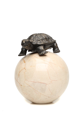 Unique by AV Bej Kaplumbağa Detaylı Top Obje