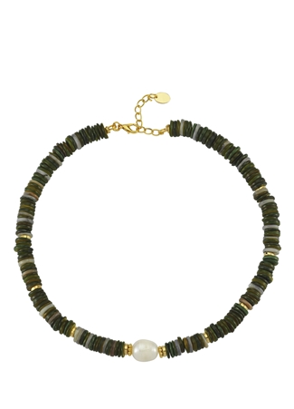 Berrin Özkan Kadın Bold Green İncili Kolye Yeşil EU Berrin Özkan Kadın Bold Green İncili Kolye Yeşil EU