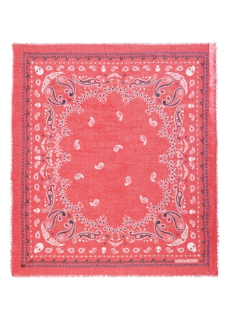 Zadig&Voltaire Kadın Kırmızı Etnik Desenli Şal EU Zadig&Voltaire Kadın Kırmızı Etnik Desenli Şal EU