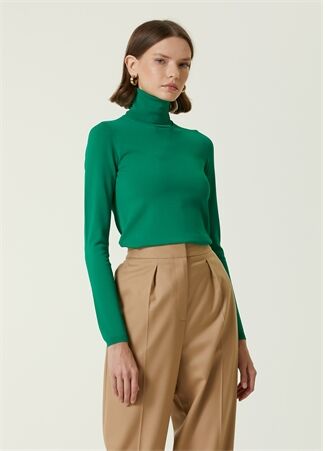 Stella McCartney Kadın Yeşil Balıkçı Yaka Kazak 40 IT