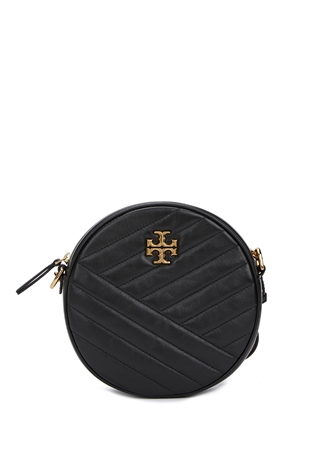 Tory Burch Kadın Siyah Logo Detaylı Deri Omuz Çantası EU Tory Burch Kadın Siyah Logo Detaylı Deri Omuz Çantası EU