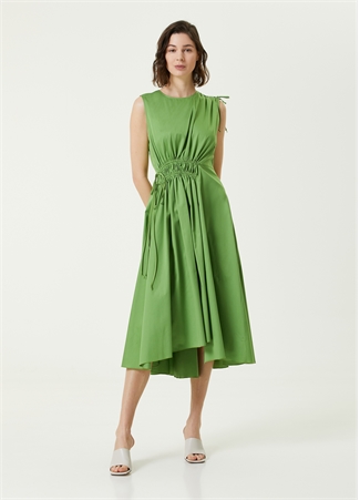 Beymen Collection Kadın Yeşil Büzgü Detaylı Midi Kloş Elbise 42 EU Beymen Collection Kadın Yeşil Büzgü Detaylı Midi Kloş Elbise 42 EU
