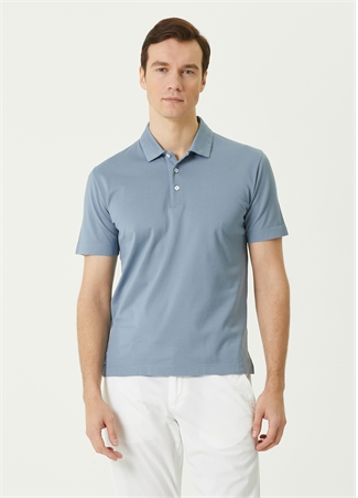 Canali Erkek Mavi Polo Yaka T-shirt 50 IT Canali Erkek Mavi Polo Yaka T-shirt 50 IT