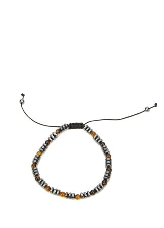 Network Erkek Antrasit Doğal Taşlı Bileklik Gri Eu