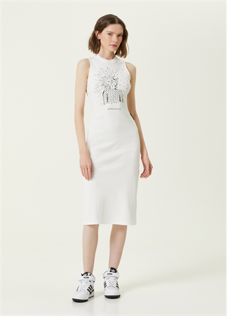 Marine Serre Kadın Ekru Baskılı Kolsuz Midi Elbise Bej S Eu Marine Serre Kadın Ekru Baskılı Kolsuz Midi Elbise Bej S Eu