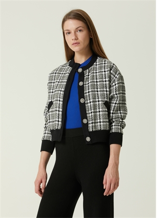 Beymen Club Kadın Siyah Taş Düğmeli Tweed Bomber Ceket 42 Beymen Club Kadın Siyah Taş Düğmeli Tweed Bomber Ceket 42