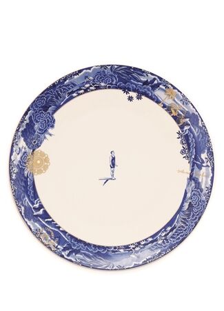 Pip Studio Heritage Mavi Bordürlü Porselen Yemek Tabağı