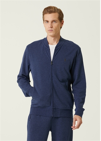 Polo Ralph Lauren Erkek Lacivert Dik Yaka Logo Nakışlı Sweatshirt S EU Polo Ralph Lauren Erkek Lacivert Dik Yaka Logo Nakışlı Sweatshirt S EU