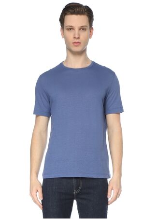 Pal Zileri Erkek Mavi Düz Renk T-shirt L EU Pal Zileri Erkek Mavi Düz Renk T-shirt L EU