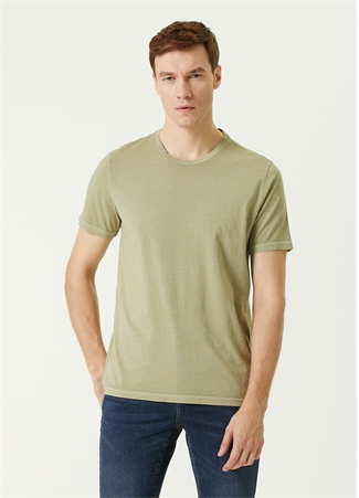 Academia Erkek Yeşil Yıpratma Detaylı Basic T-shirt L EU Academia Erkek Yeşil Yıpratma Detaylı Basic T-shirt L EU