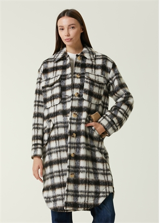 Selected Femme Kadın Beyaz Ekoseli Ceket 36 EU Selected Femme Kadın Beyaz Ekoseli Ceket 36 EU