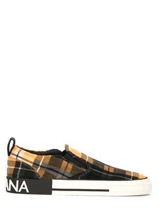 Dolce&Gabbana Erkek Sarı Ekose Desenli Sneaker 42 EU Dolce&Gabbana Erkek Sarı Ekose Desenli Sneaker 42 EU