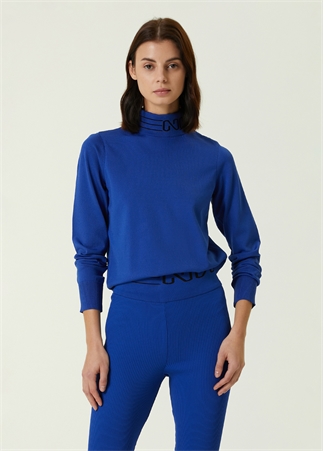 Network Kadın Slim Fit Saks Kazak Mavi S EU Network Kadın Slim Fit Saks Kazak Mavi S EU