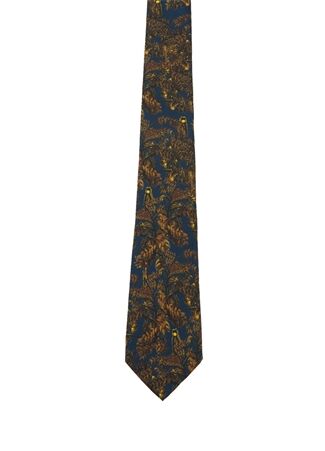 Pal Zileri Erkek Lacivert Desenli İpek Kravat EU