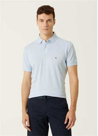 Tommy Hilfiger Erkek Regular Fit Mavi Polo Yaka Organik Pamuk T-shirt L EU Tommy Hilfiger Erkek Regular Fit Mavi Polo Yaka Organik Pamuk T-shirt L EU