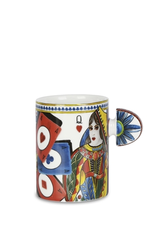 Baci Milano Regina Colorblocked Karışık Desenli Porselen Kupa Çok Renkli Baci Milano Regina Colorblocked Karışık Desenli Porselen Kupa Çok Renkli