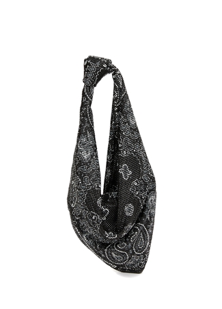 Alexander Wang Kadın Scarf Siyah Beyaz El Çantası EU Alexander Wang Kadın Scarf Siyah Beyaz El Çantası EU