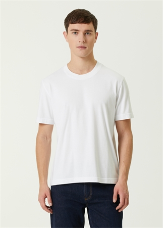 Bassigue Erkek Beyaz Logo Nakışlı Basic T-shirt L EU Bassigue Erkek Beyaz Logo Nakışlı Basic T-shirt L EU