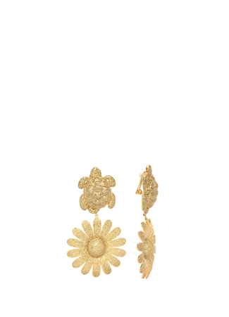 Begum Khan Kadın Caretta Altın Rengi Kaplama Küpe EU