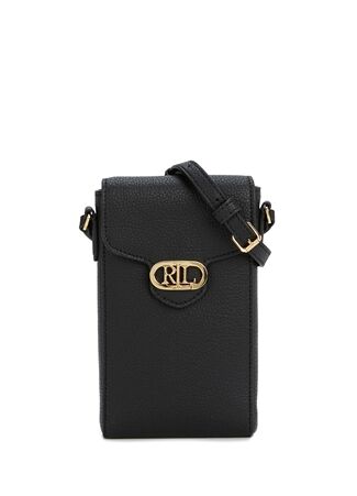 Lauren Ralph Kadın Siyah Logolu Deri Telefon Kılıfı EU