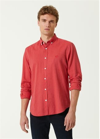 Beymen Club Erkek Comfort Fit Kırmızı Oxford Gömlek S