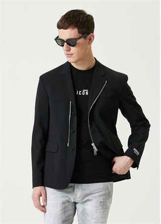 Dsquared2 Erkek Siyah Yün Ceket 52 IT