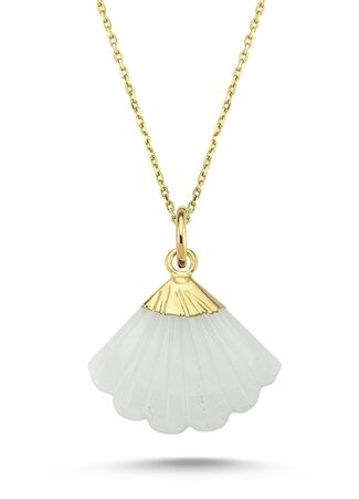 Crush Kadın Uç Detaylı Altın Rengi Kolye EU