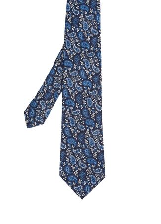 Etro Erkek Mavi Şal Desenli İpek Kravat EU