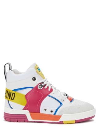 Moschino Kadın Colorblocked Logo Detaylı Sneaker Beyaz 36 EU Moschino Kadın Colorblocked Logo Detaylı Sneaker Beyaz 36 EU