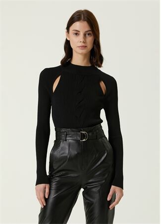 Network Kadın Slim Fit Siyah Kazak XS EU