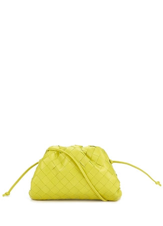 Bottega Veneta Kadın Mini Pouch Sarı Deri Omuz Çantası Yeşil EU Bottega Veneta Kadın Mini Pouch Sarı Deri Omuz Çantası Yeşil EU