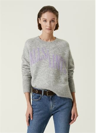 Allsaints Kadın Split Gri Kazak L EU