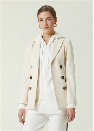 Beymen Club Kadın Ekru Kruvaze Kaşe Blazer Beyaz 34 Beymen Club Kadın Ekru Kruvaze Kaşe Blazer Beyaz 34