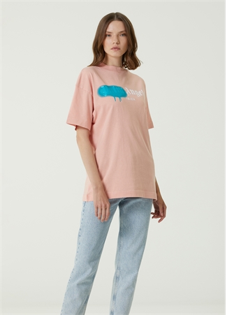 Palm Angels Kadın Pembe Logo Baskılı T-shirt S EU Palm Angels Kadın Pembe Logo Baskılı T-shirt S EU