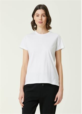 Beymen Kadın Beyaz Bisiklet Yaka Dökümlü T-shirt S Eu